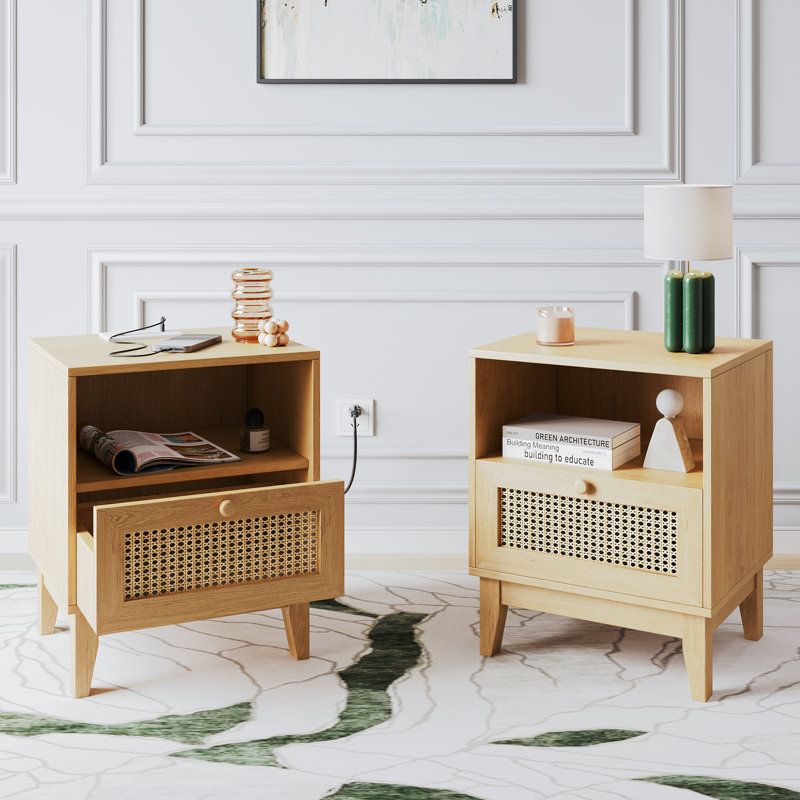 Bedside table with usb store